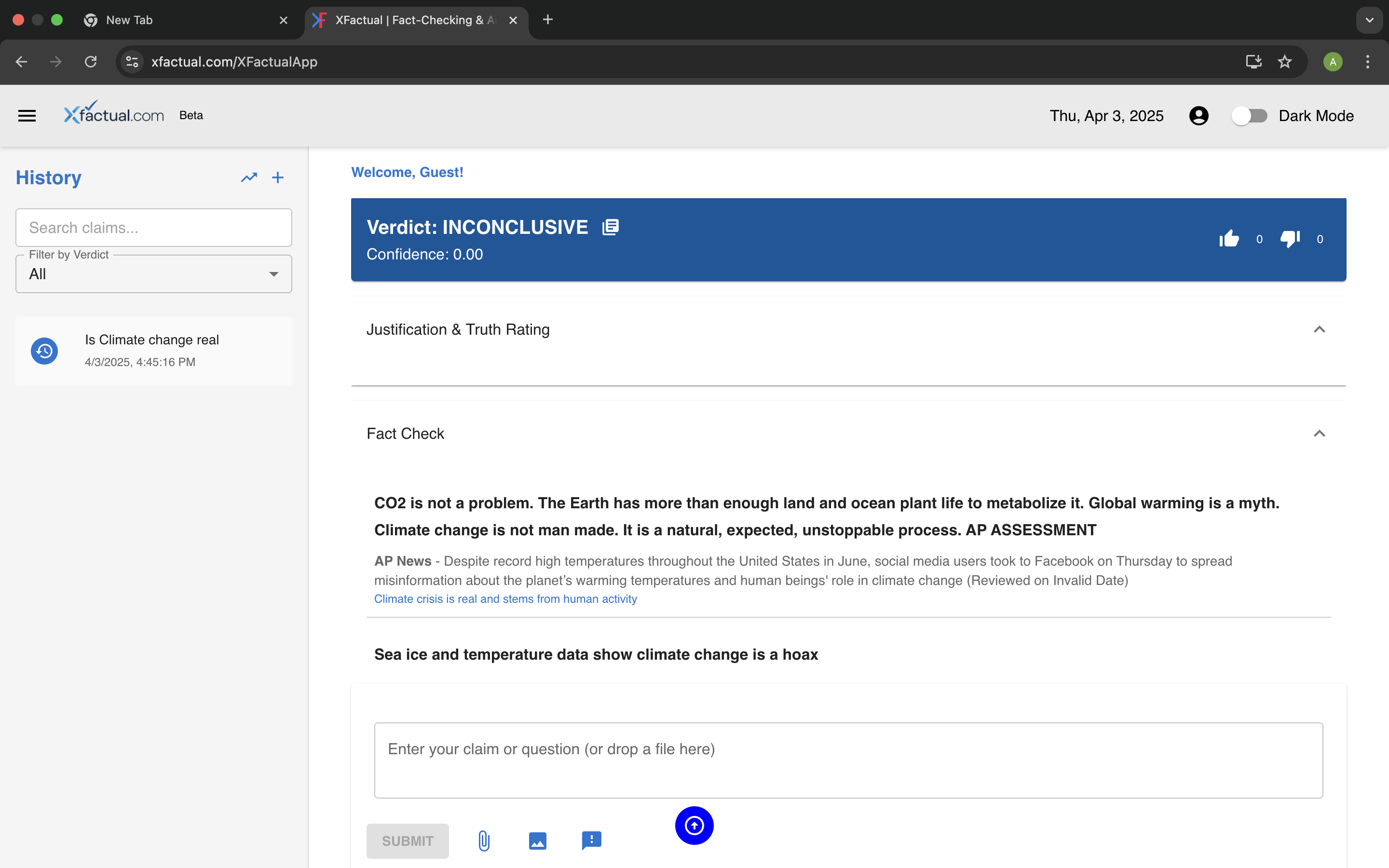 XFactual | Fact-Checking & Advanced Claim Analysis